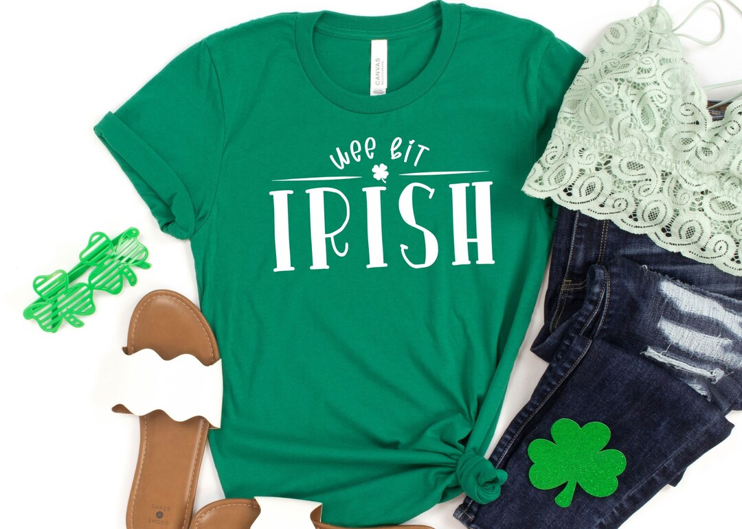 Wee Bit Irish Shirt, Funny Drinking Irish Shirts, St. Patrick's Day ...