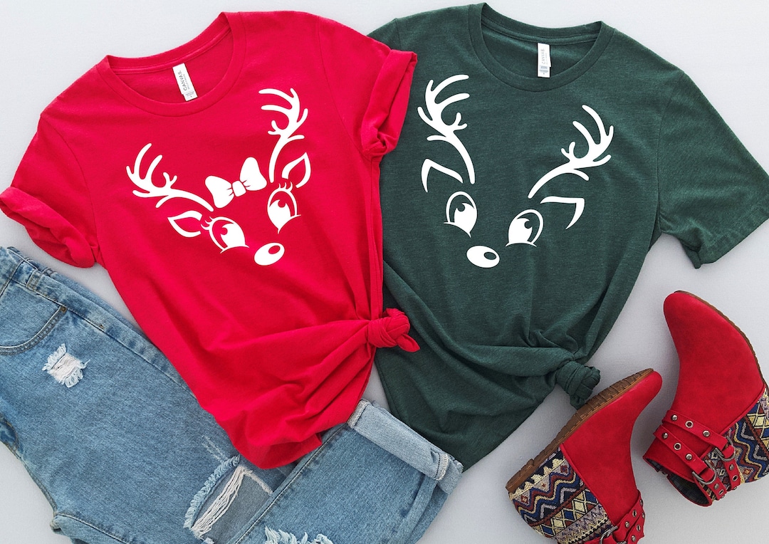 Merry Christmas Reindeer | Matching Deer Shirts | Reindeer Shirt for ...