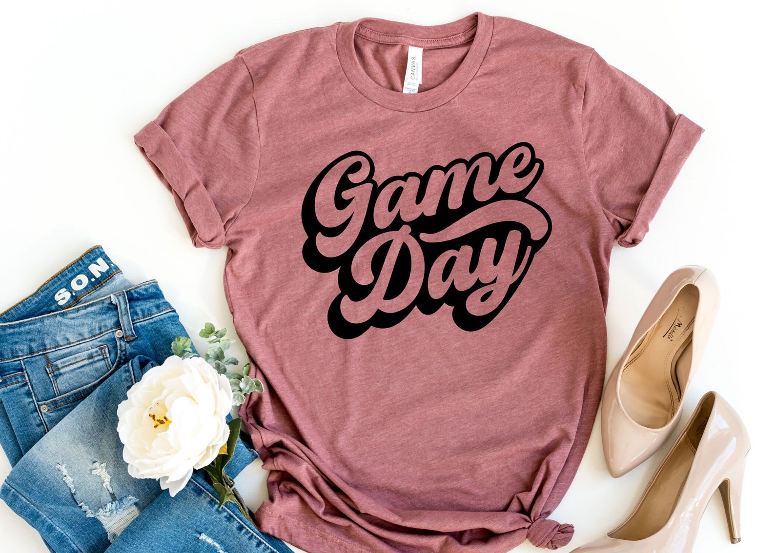 Game Day Shirt Retro Tshirt Sports Shirts for Women - Etsy
