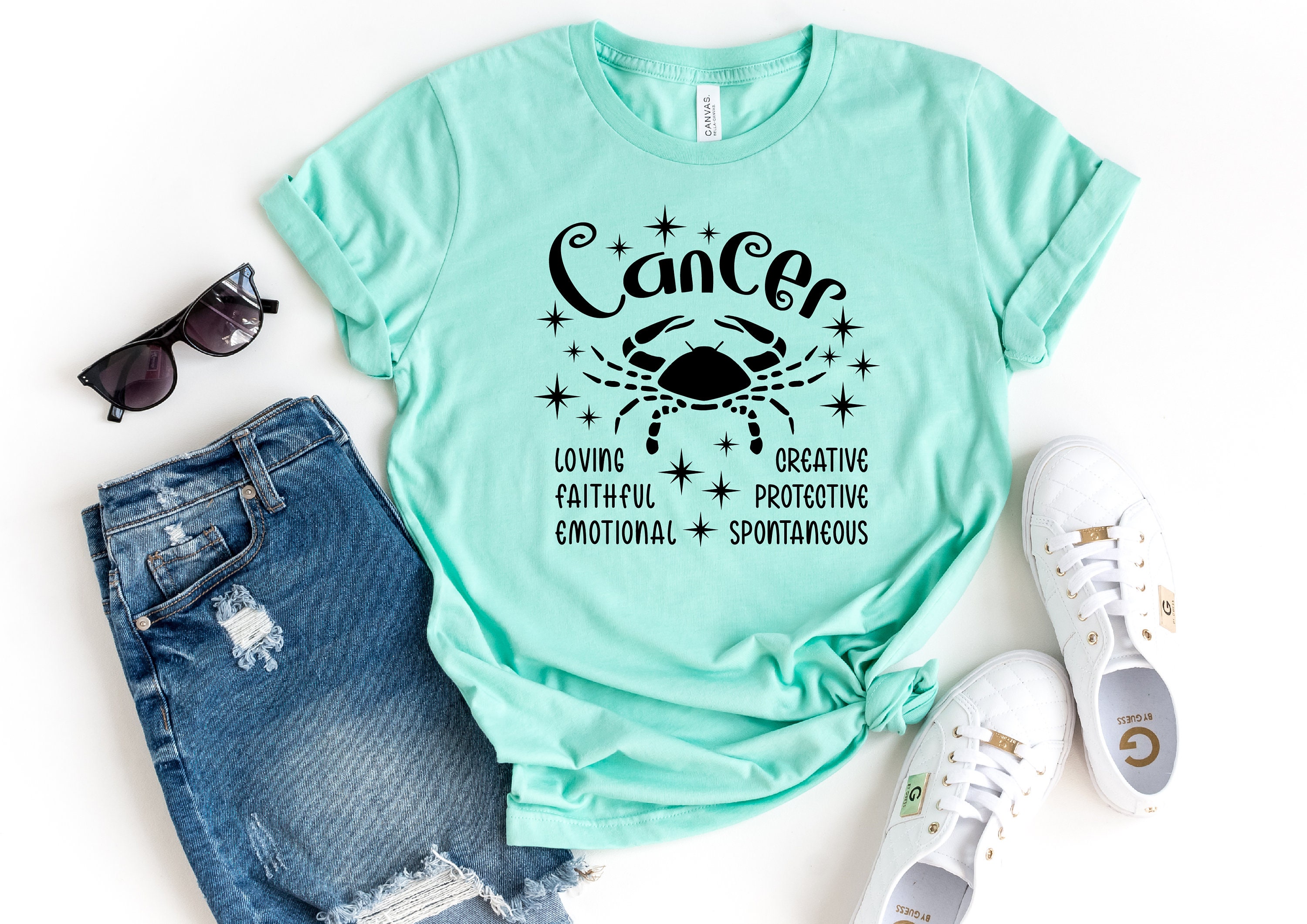 Cancer Shirt Zodiac Sign Tshirt Cancer Zodiac T-Shirt | Etsy