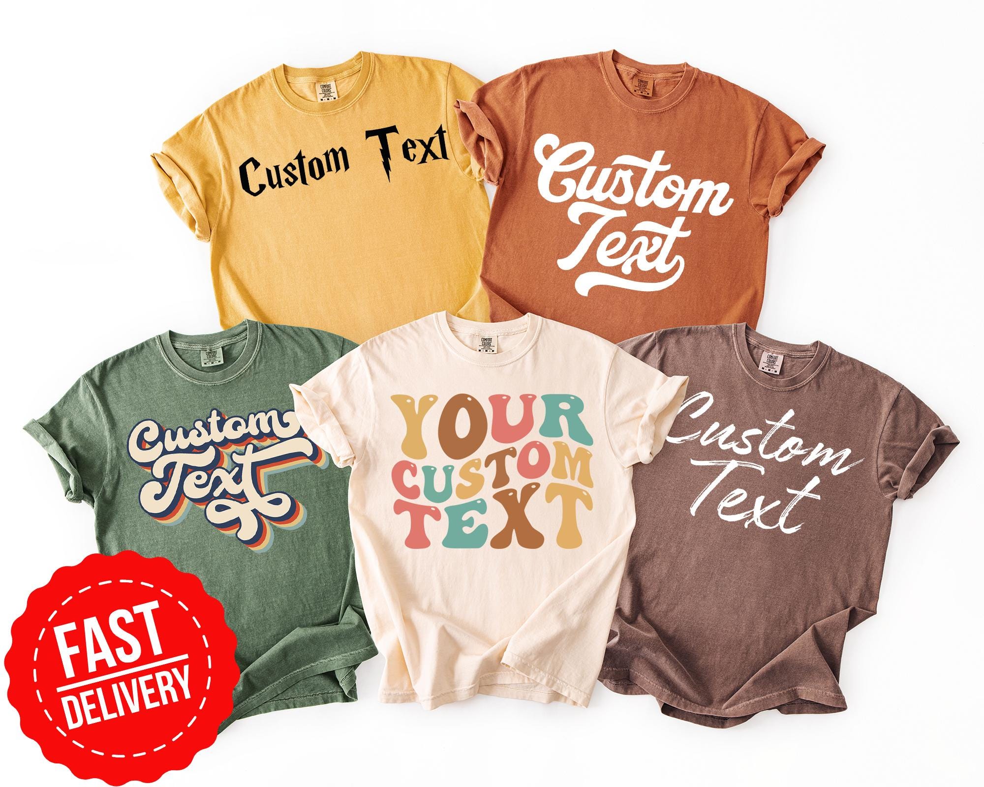 Custom Text Shirt | Personalized Custom T-shirt | Make Your Own Shirt ...