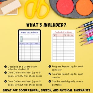 Progress Monitoring Forms for School Therapists, School OT Data ...
