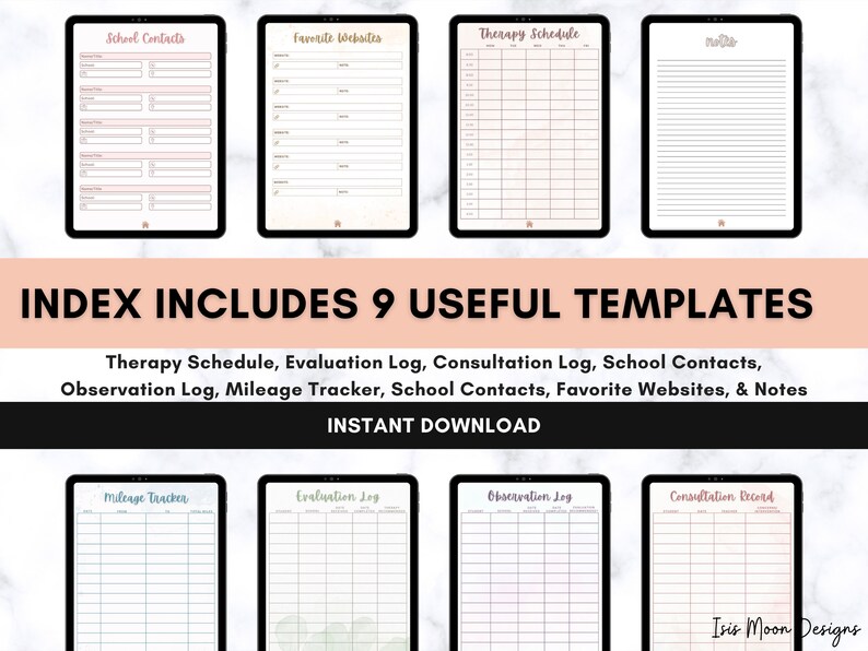 School Based Occupational Therapist Digital Planner, OT Planner, Therapist Planner - Etsy