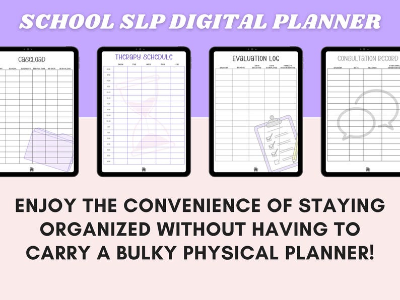 School Based Speech Therapist Digital Planner, SLP Planner, School ...