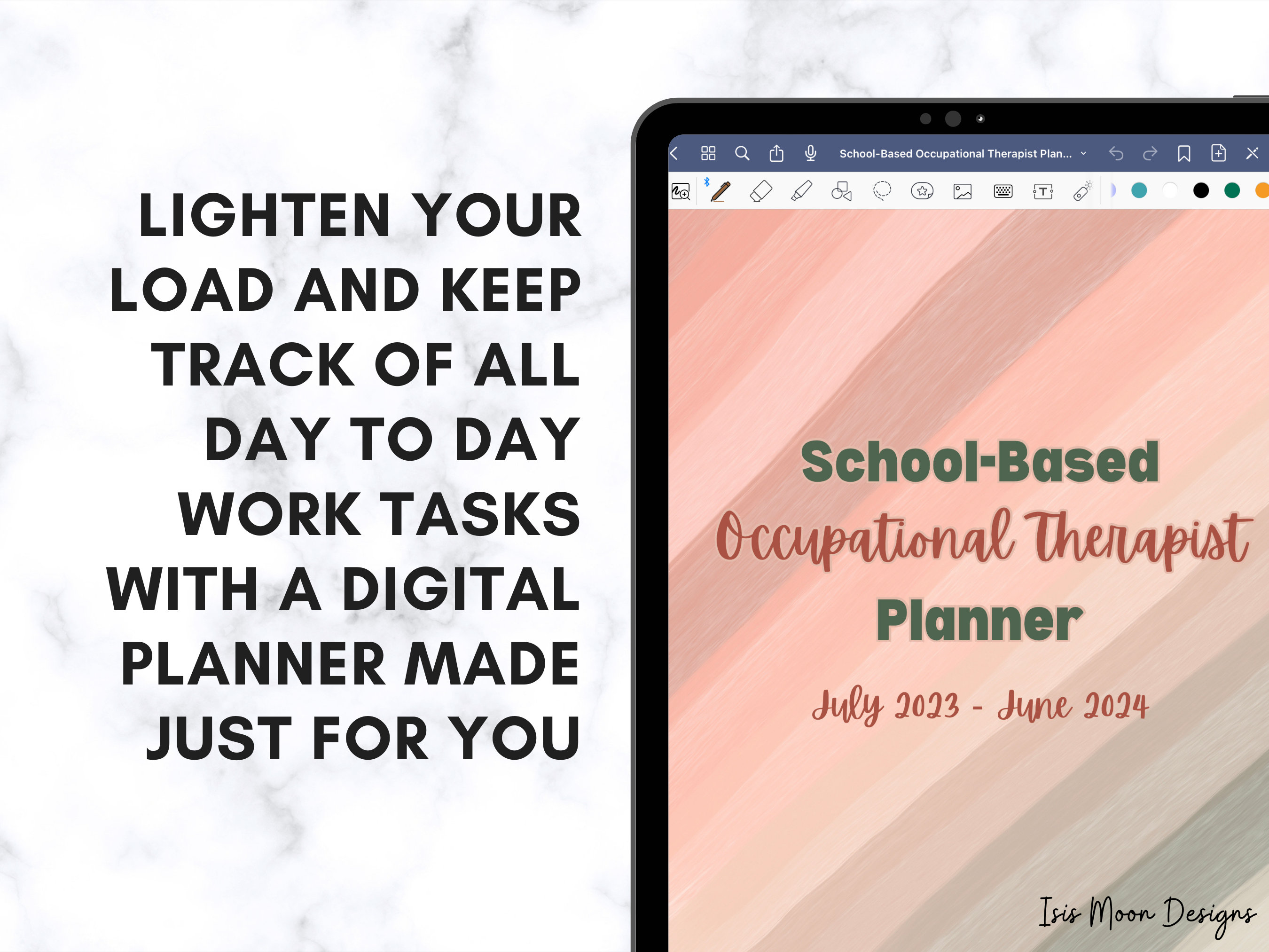 School Based Occupational Therapist Digital Planner, OT Planner ...