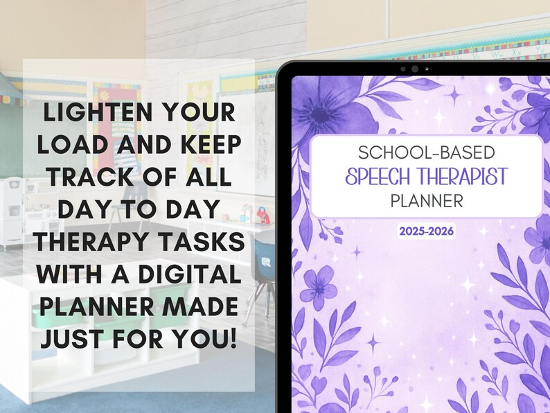 School Based Speech Therapist Digital Planner, SLP Planner, School ...
