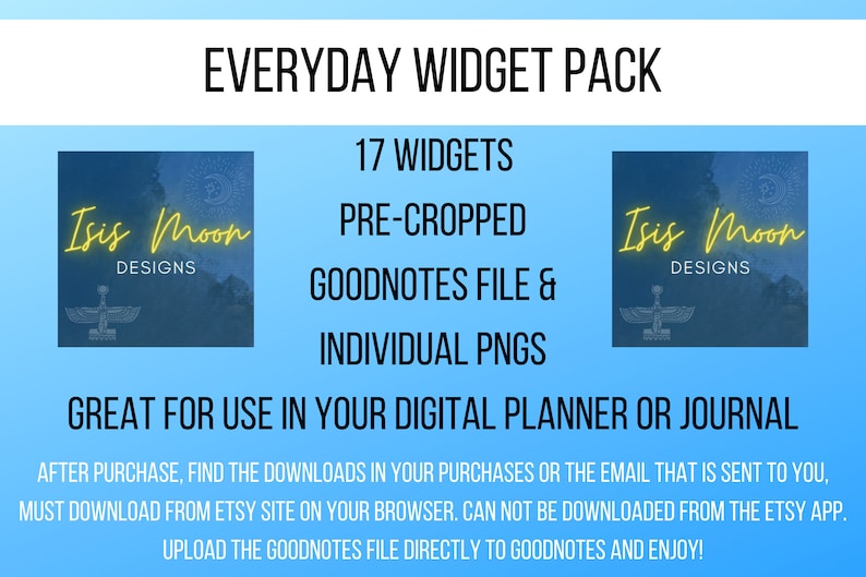 Goodnotes 5 Widget Pack: Digital Planner Stickers (PNG) (digital ...