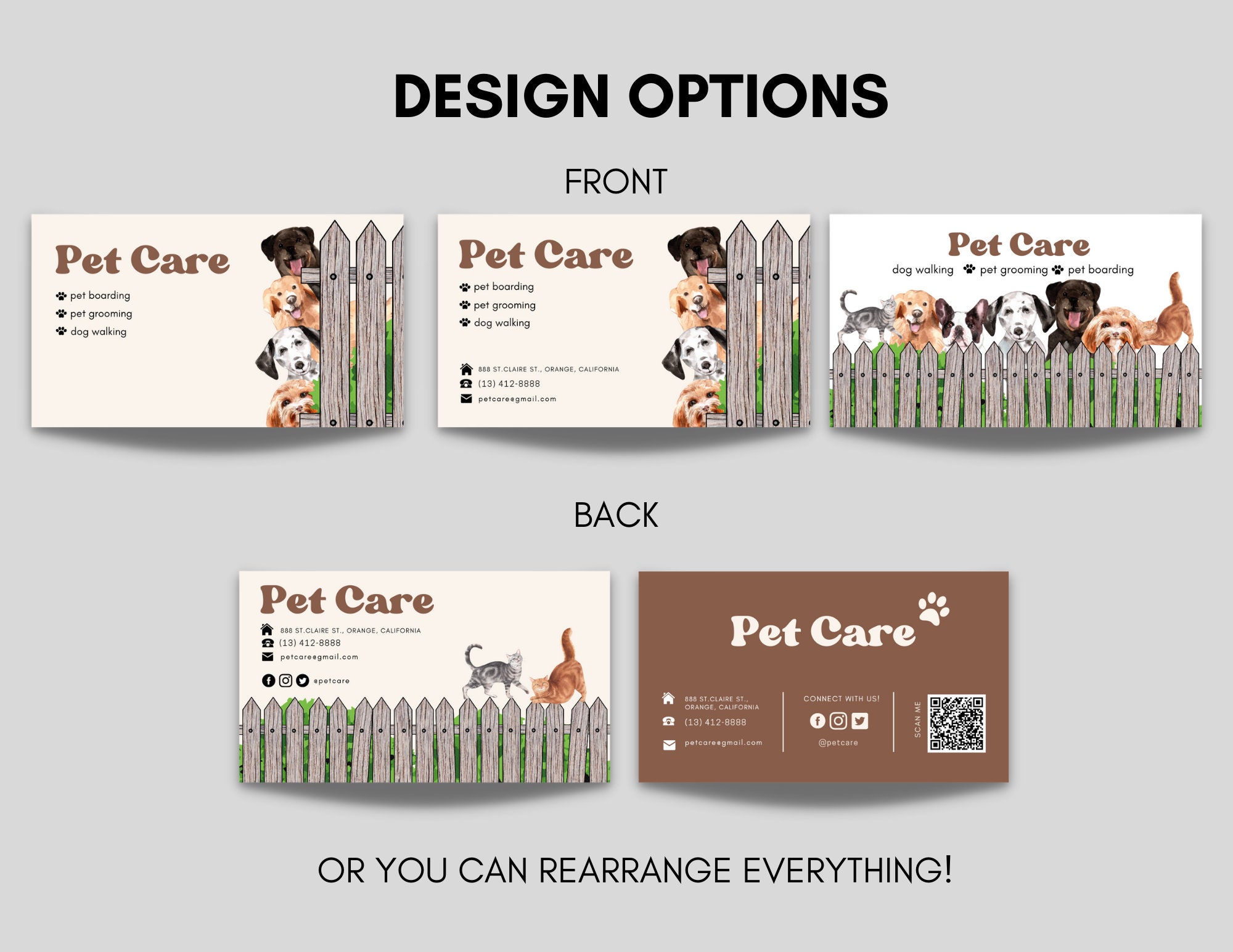 Pet Business Card Template Dog Walking Business Card Pet - Etsy