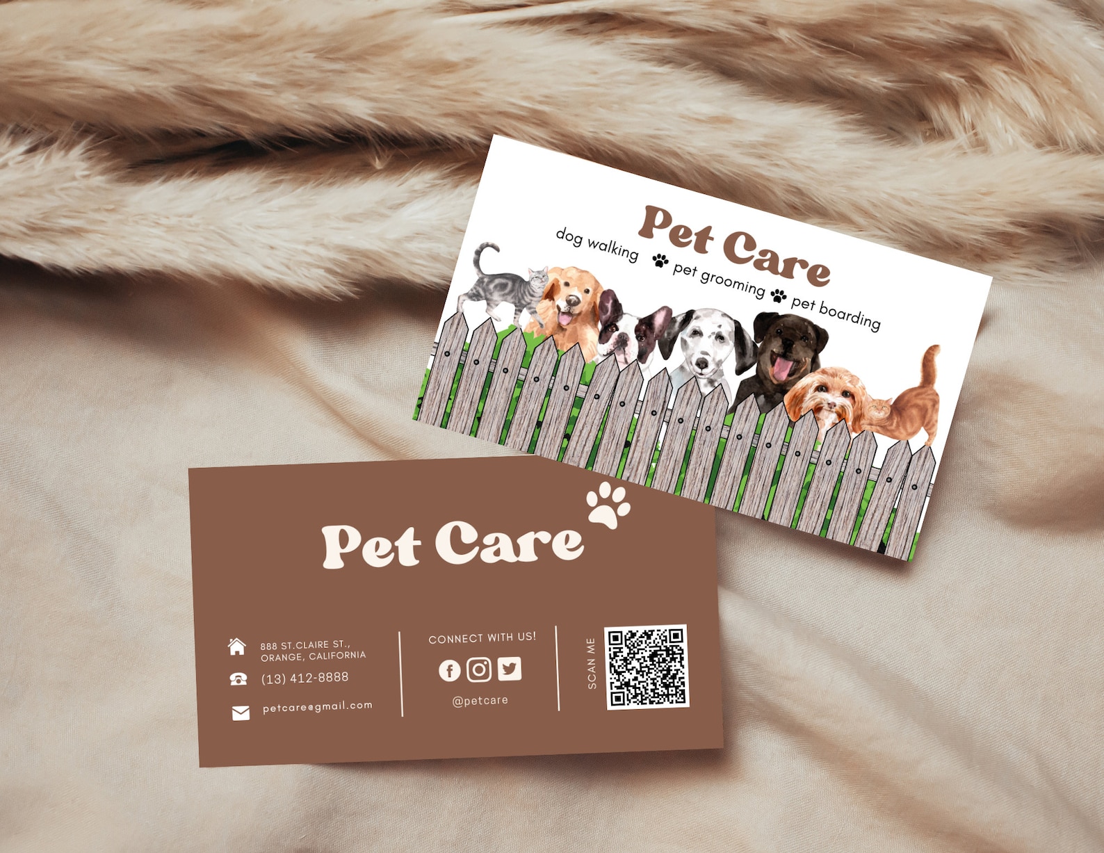 Pet Business Card Template Dog Walking Business Card Pet - Etsy