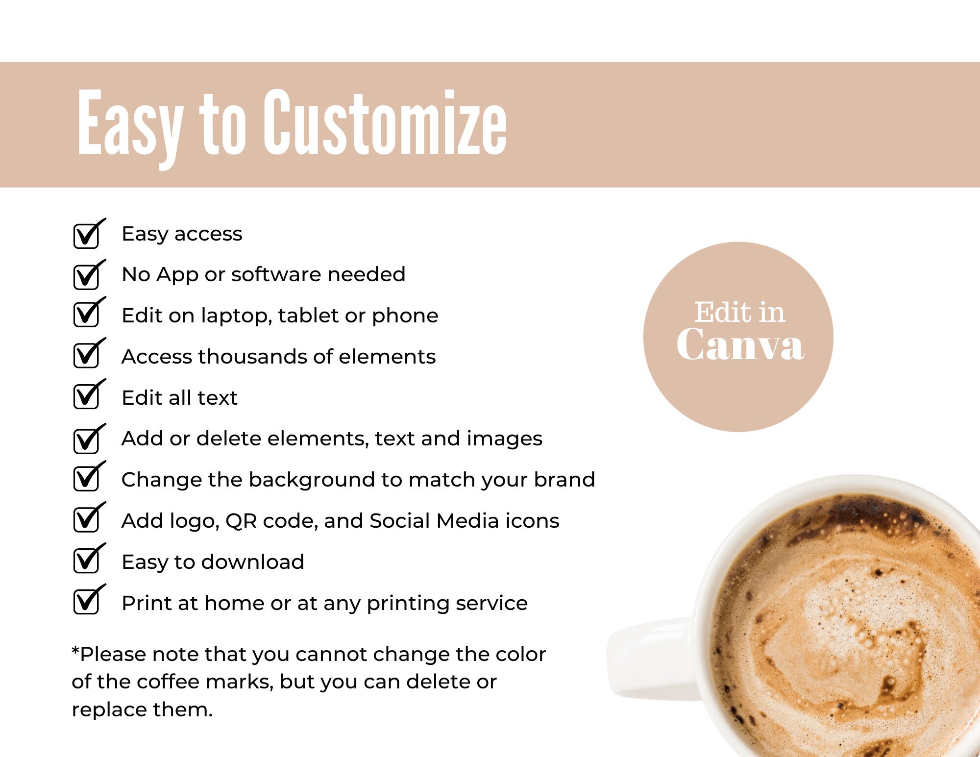 Coffee Menu Template Editable Coffee Price List Coffee Price - Etsy