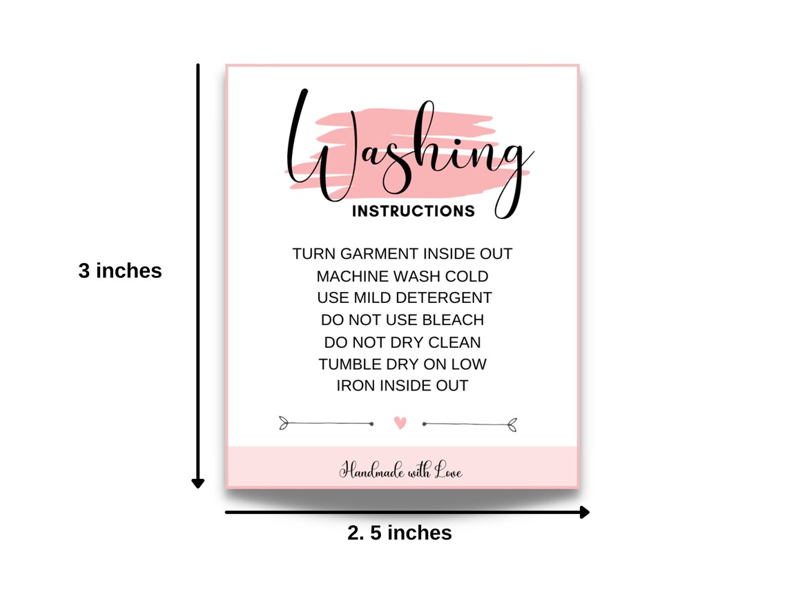 Printable Care Card Bundle: Small Business Instructions (PDF, JPEG, PNG ...