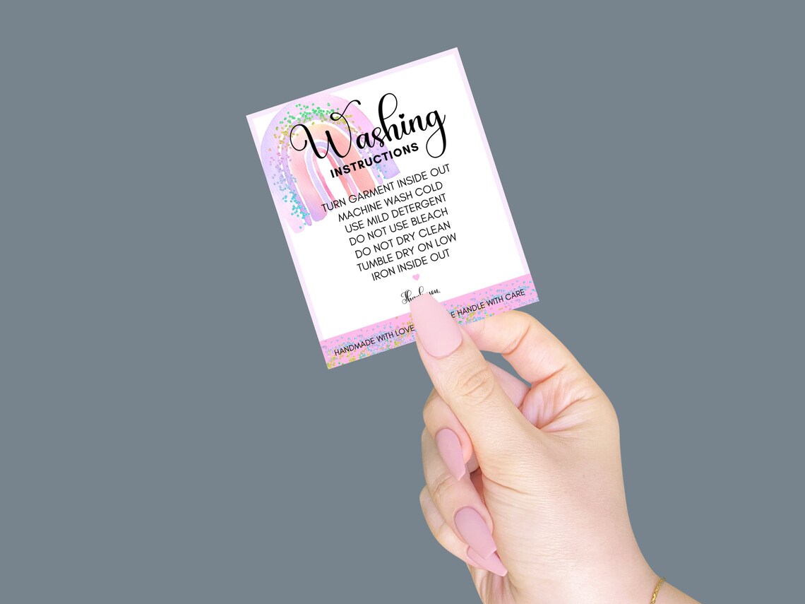 Care Card Bundle Printable Care Instructions Cards for Small - Etsy