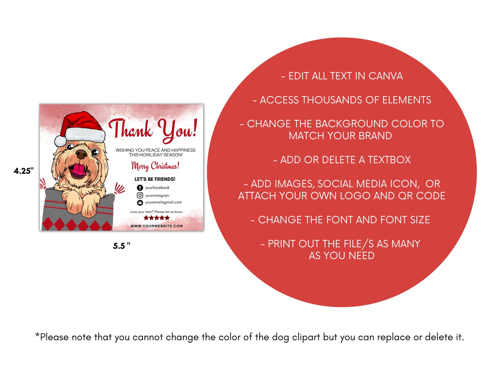Pet Thank You Card Dog Thank You Card Printable Pet Business - Etsy