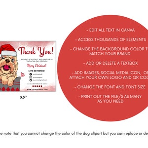 Pet Thank You Card, Dog Thank You Card, Printable Pet Business Card ...