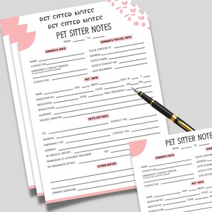 Dog Report Card, Pet Report Card, Pet Sitter Notes, Pet Business Bundle ...
