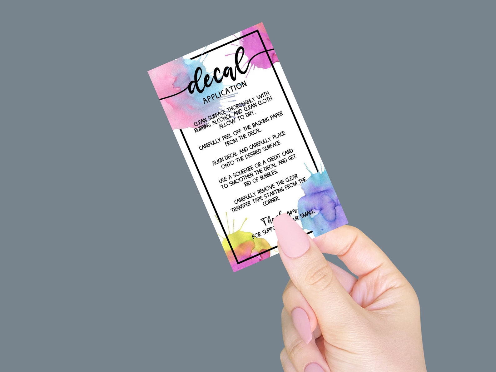 Printable Care Instructions Cards in Bundle, Care Instructions, Washing ...
