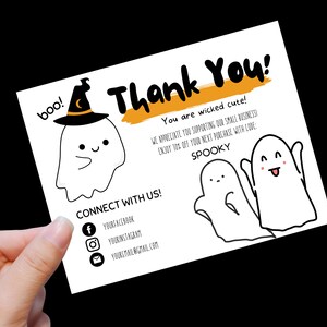 Halloween Business Thank You Card Template, Spooky Thank You for Your ...