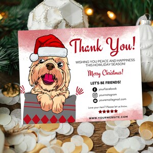 Pet Thank You Card, Dog Thank You Card, Printable Pet Business Card ...