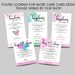 Keychain Care Card, Printable Key Chain Instructions, Instant Download ...