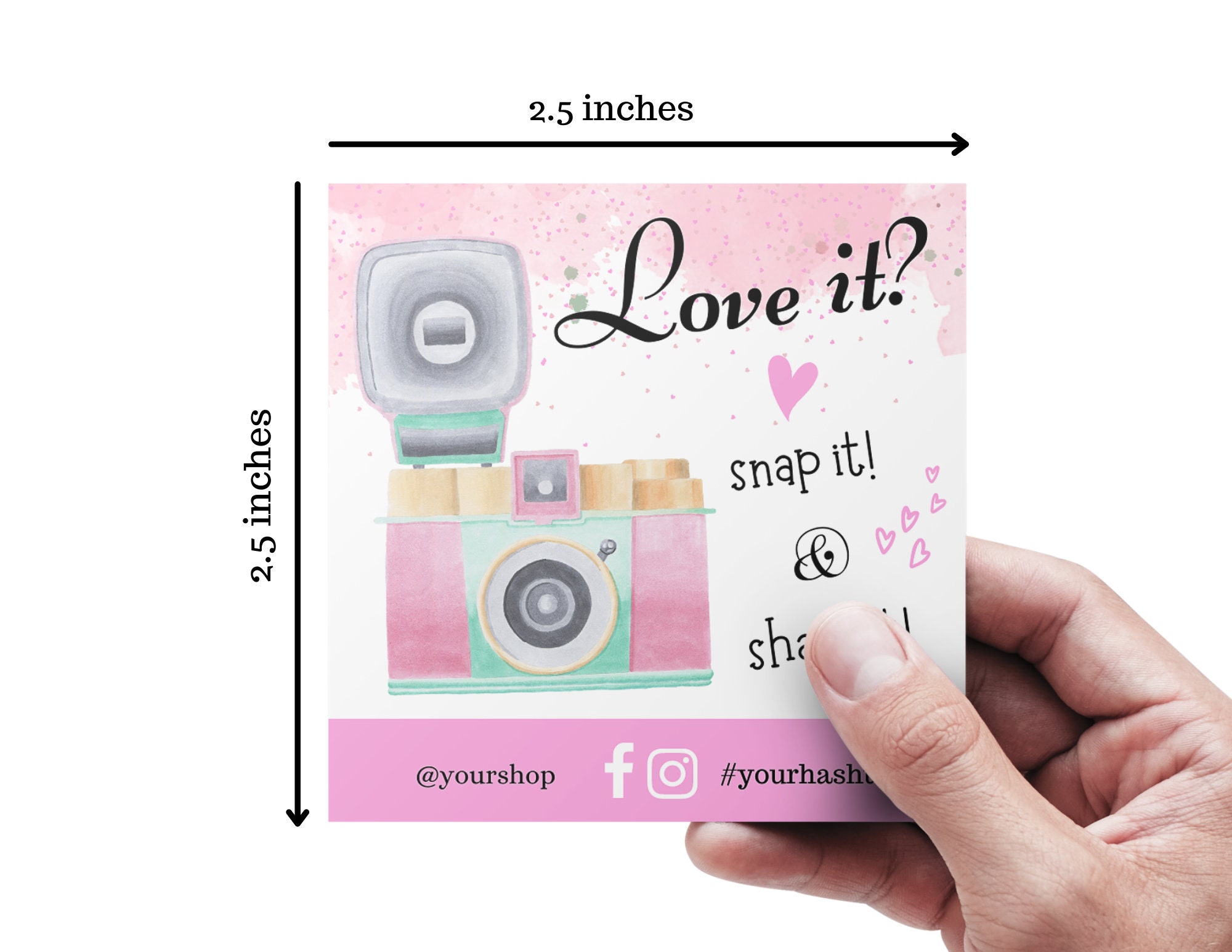 Snap and Share Card Template, Digital Download Social Media Card, Tag ...