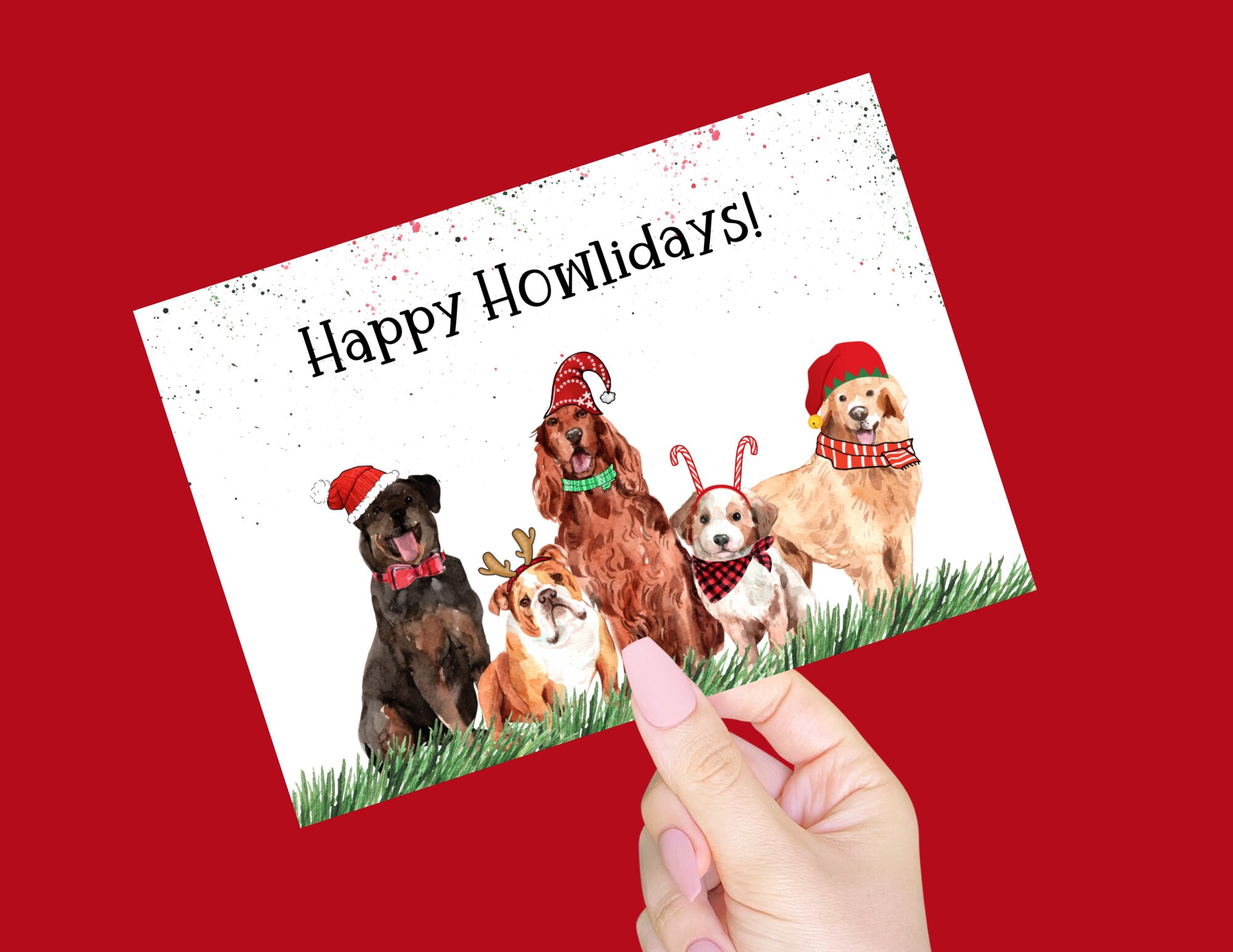 Pet Christmas Card Printable Dog Christmas Card Instant - Etsy