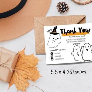 Halloween Business Thank You Card Template, Spooky Thank You for Your ...