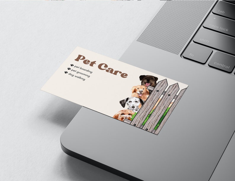 Pet Care Business Card Template: Dog Walker, Groomer (digital Download ...