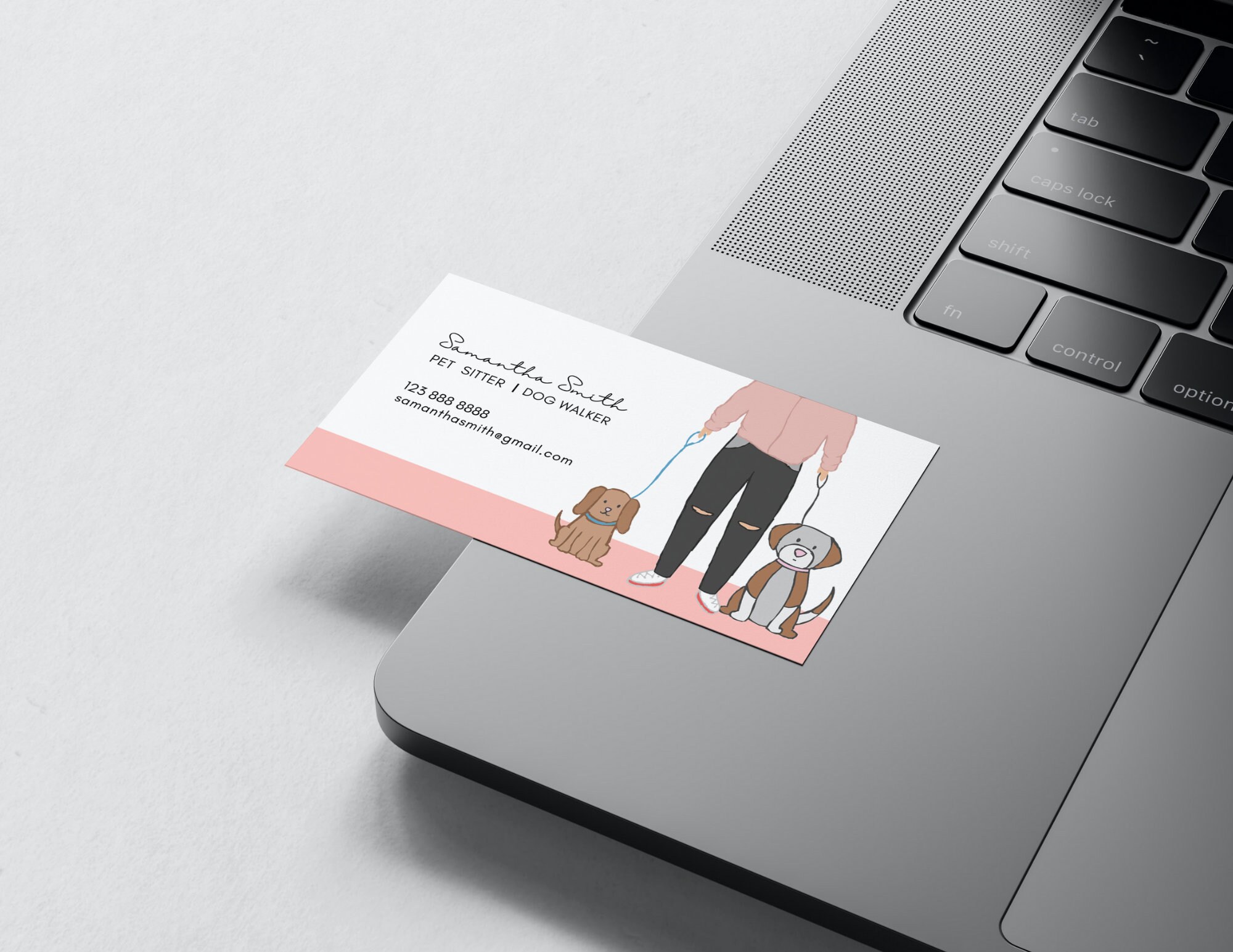 Dog Walking Business Card Template, Dog Walker, Editable Minimalist Pet ...