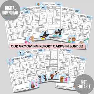 Grooming Report Card, Dog Grooming Report Form, Pet Spa Report Form ...