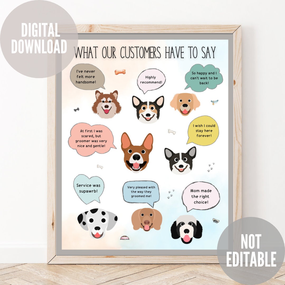 Dog Poster, Funny Dog Groomer Poster, Pet Salon Poster, Gift for Dog ...