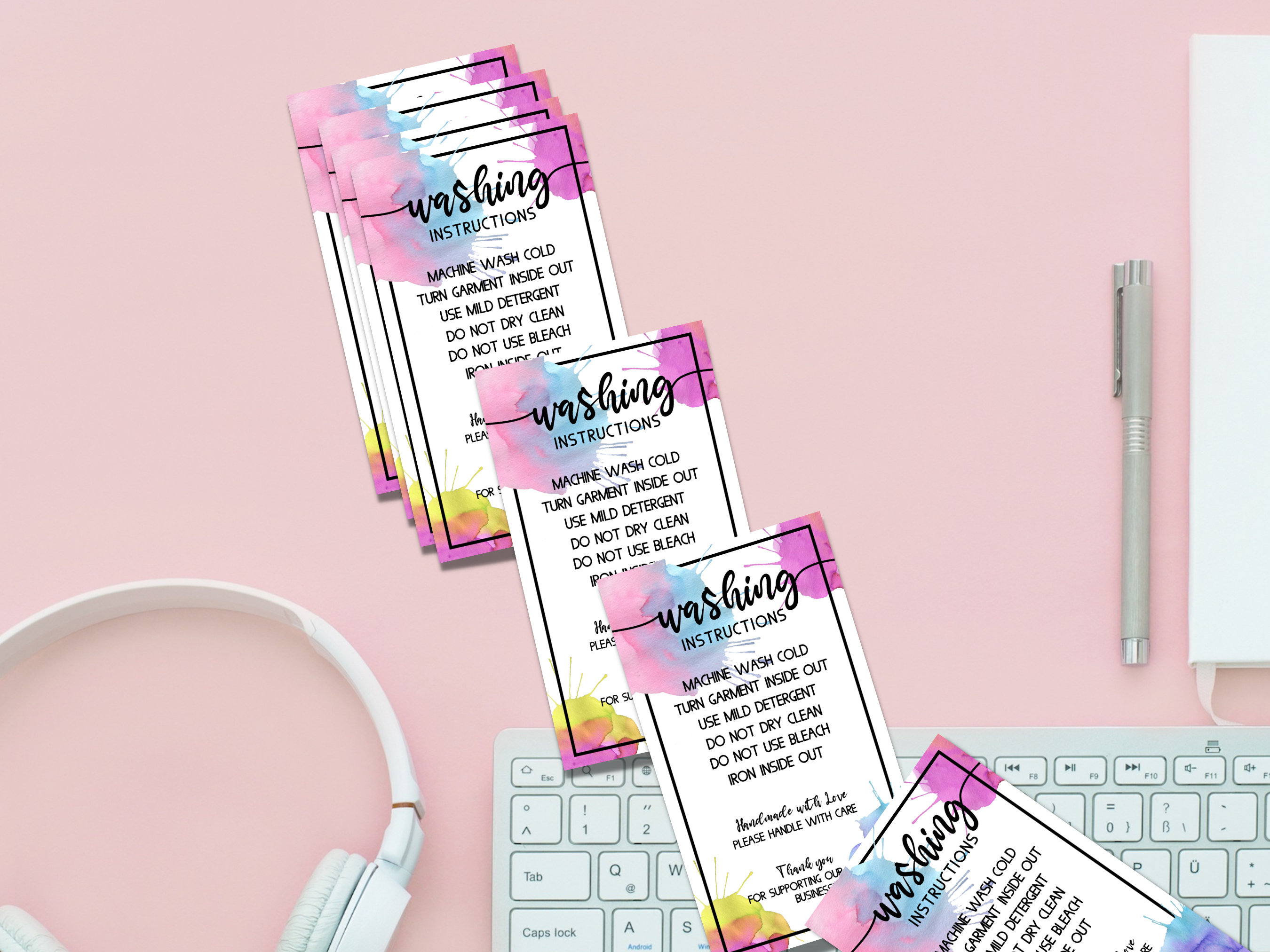 Printable Care Instructions Cards in Bundle Care - Etsy