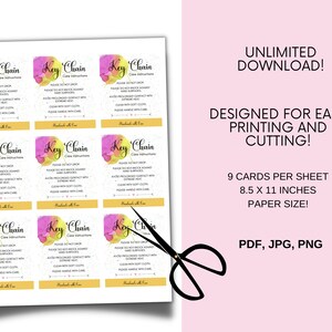Keychain Care Card, Printable Key Chain Instructions, Instant Download ...
