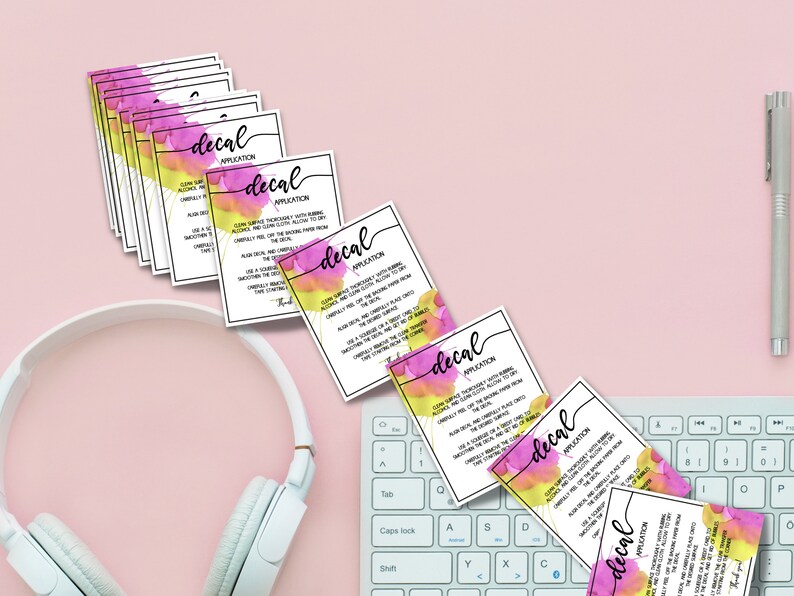 Vinyl Decal Application Card How to Apply Vinyl Decal - Etsy