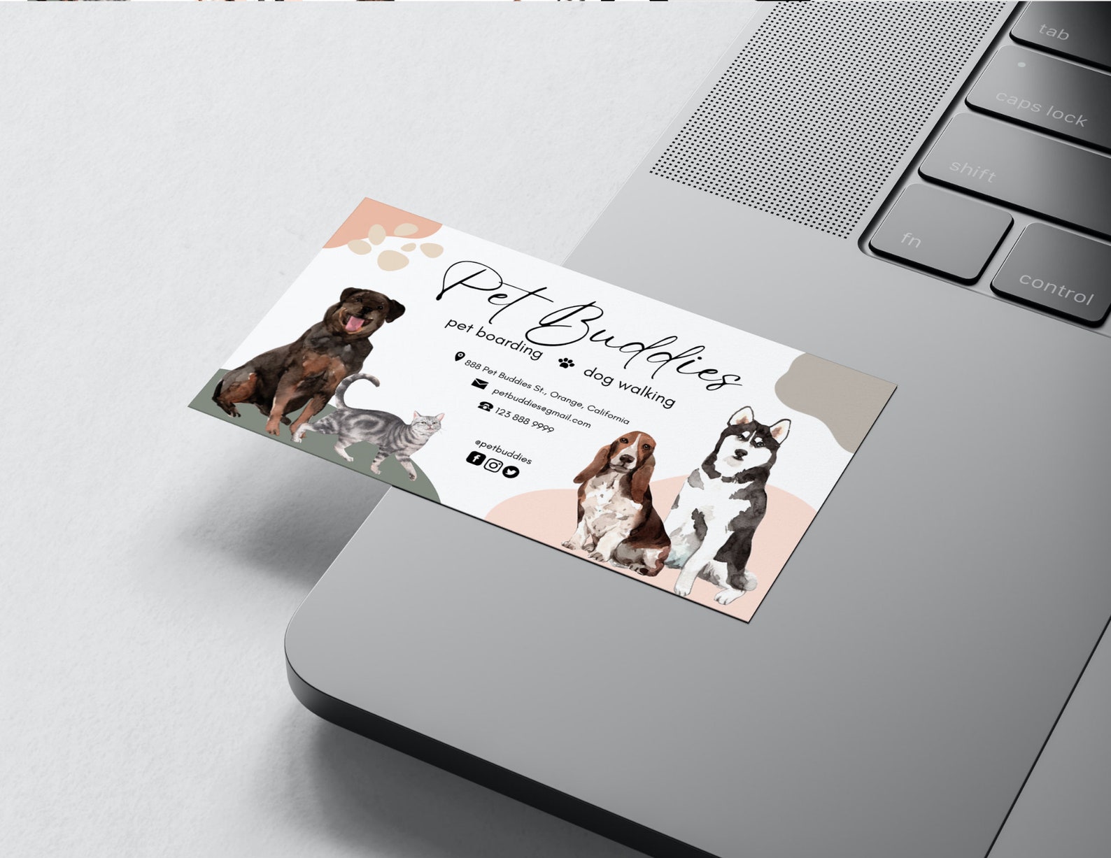 Pet Business Card Template, Dog Walking, Pet Care (digital Download) - Etsy