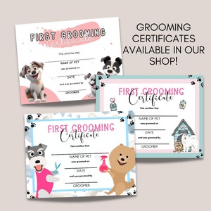 Puppy First Grooming Certificate: Keepsake Gift (digital Download) - Etsy