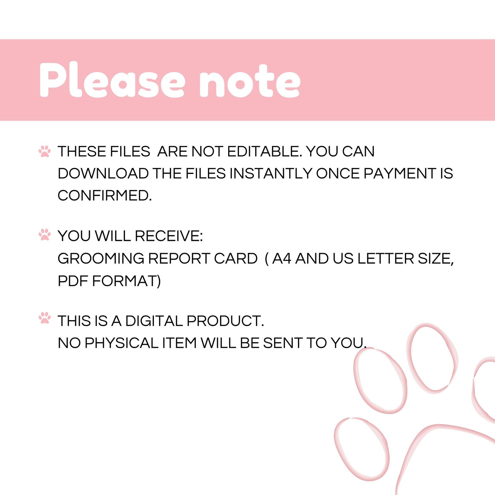 Dog Grooming Report Card: Pet Spa Form (printable PDF) - Etsy