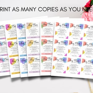 Keychain Care Card, Printable Key Chain Instructions, Instant Download ...