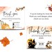 Fall Thank You Card Template Fall Thank You Business Card - Etsy