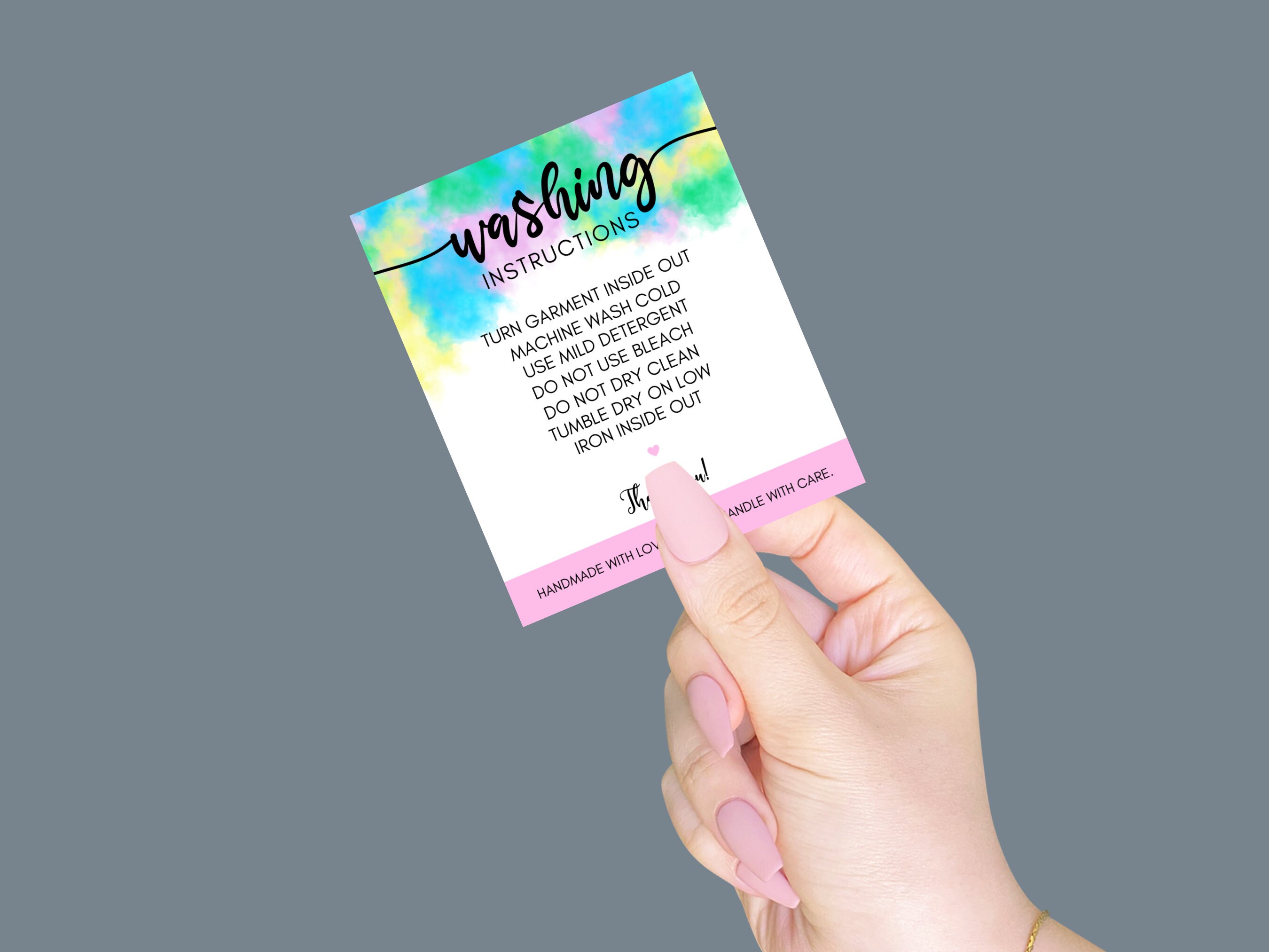 Care Card Bundle Printable Care Instructions Cards for Small - Etsy