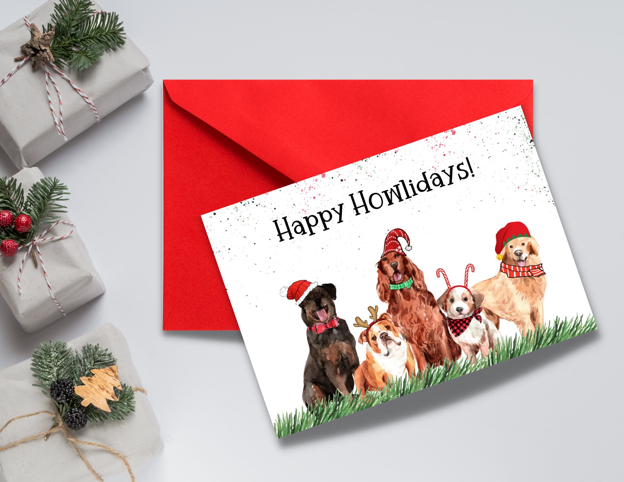 Pet Christmas Card Printable Dog Christmas Card Instant - Etsy