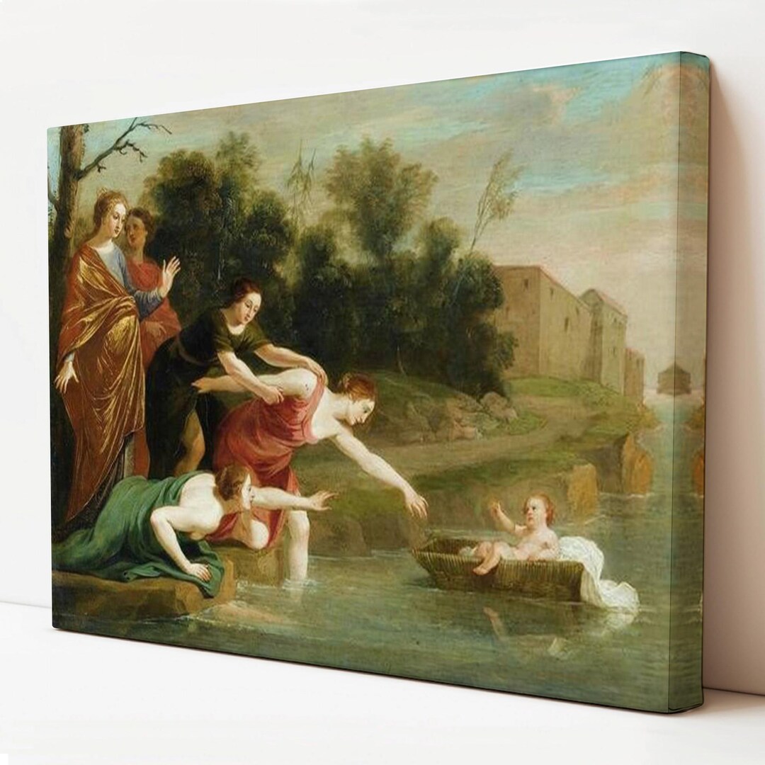 The Finding of Moses, Modern Canvas Wall Decor, Classic Canvas Art ...