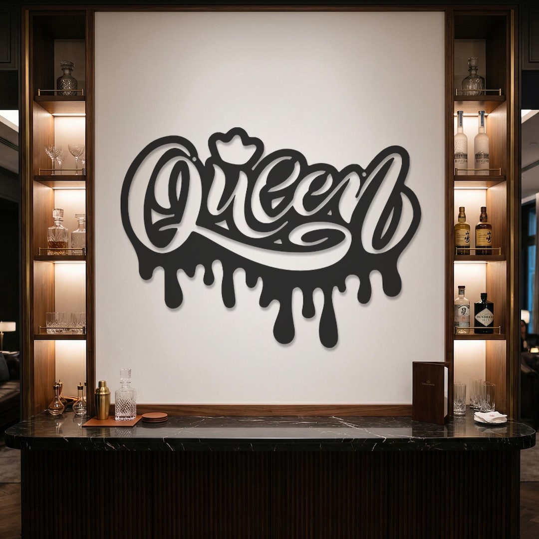 Queen Metal Wall Art, Crown Decor, Modern Feminine Design, Empowering ...