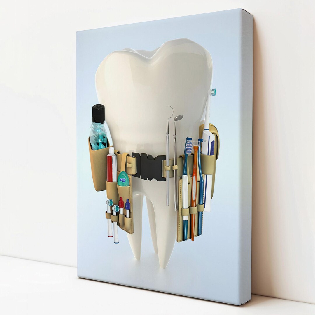 Dental Clinic, Oral Care Office Decor, Dentist Canvas Print, Canvas ...