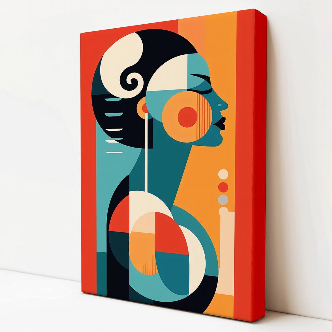 Vintage Beautiful Woman Canvas Painting, Canvas Wall Art, Home Decor ...