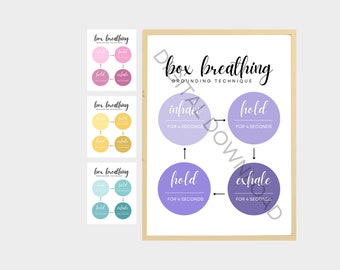Box Breathing Poster - Etsy