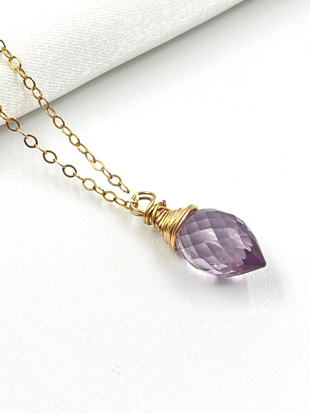 Amethyst Necklace – February Birthstone Jewelry | Gold Filled or ...