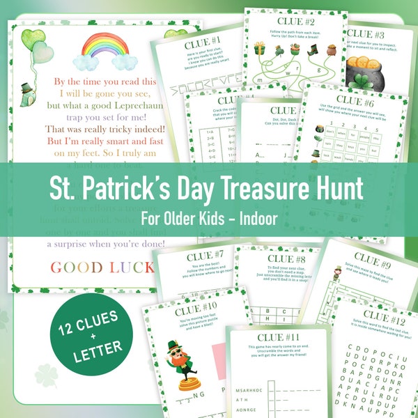 St Patricks Day Scavenger Hunt - Etsy