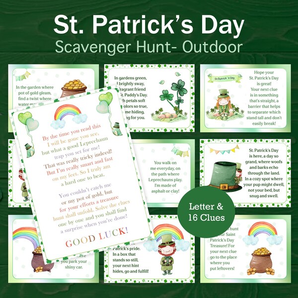 St Patricks Day Scavenger Hunt - Etsy