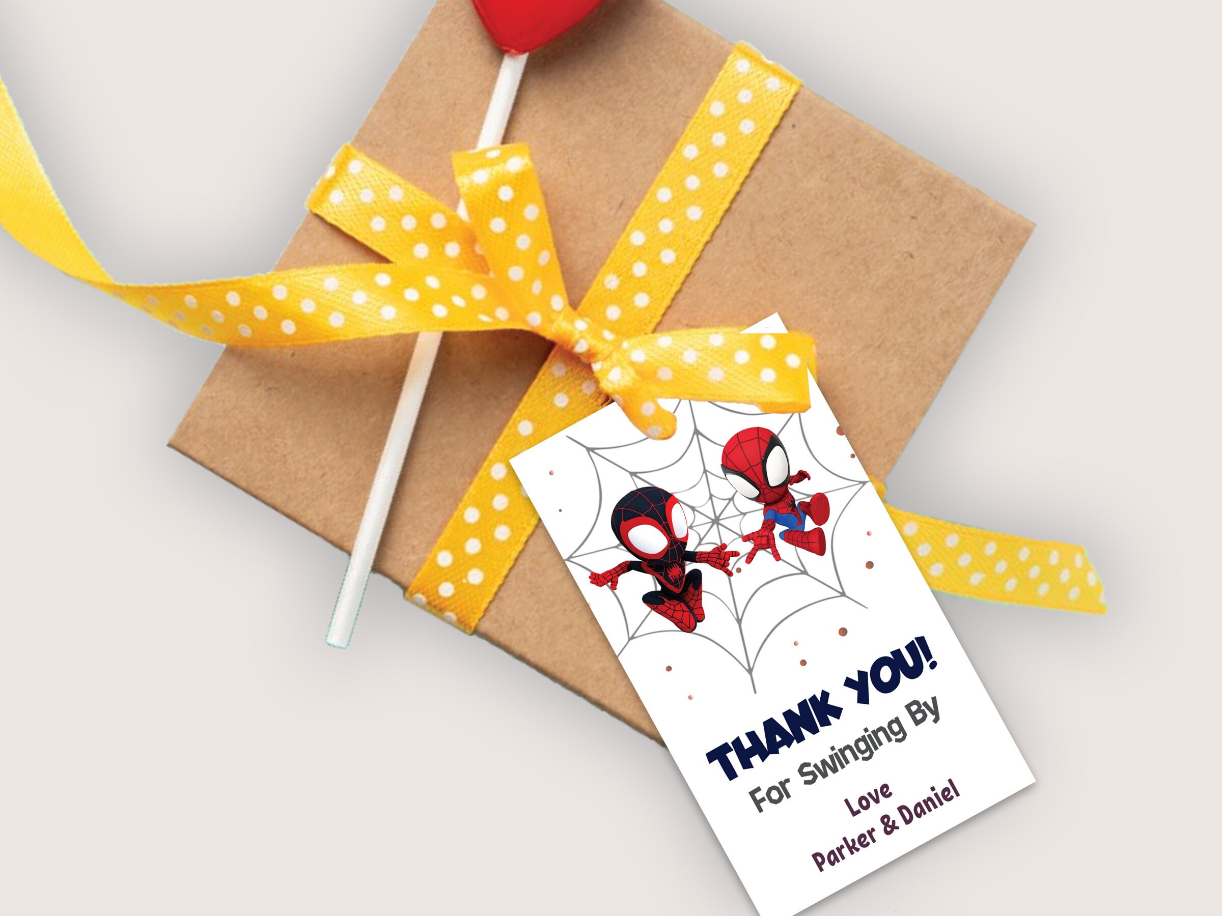 Spidey and His Amazing Friends Birthday Tags Spidey Thank You - Etsy