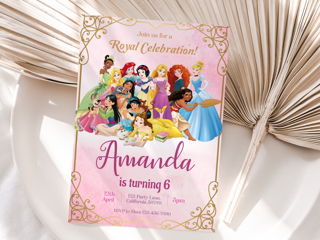 Princess Birthday Invitation Princess Invitation Princess Party ...